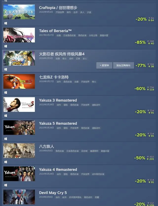 Steam日本黃金週特賣開啟《鬼泣5》8折促銷 – 遊戲内參